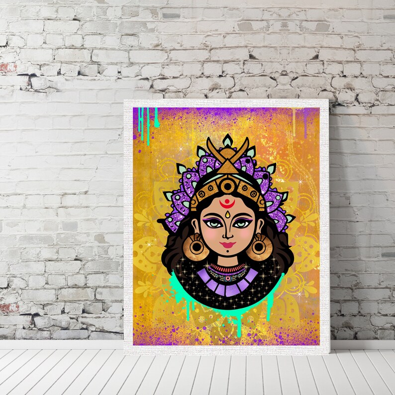Indian Girl Print, Vedic Astrology, Modern Urban Art, Sidereal Astrology, Wall Art, Home Decor ...