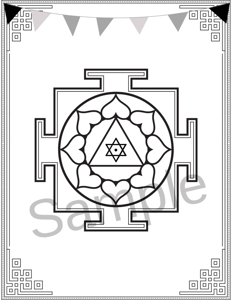 Yantra Coloring Sheets: Navaratri, Deities, Hindu Goddess, Hindu Gods ...