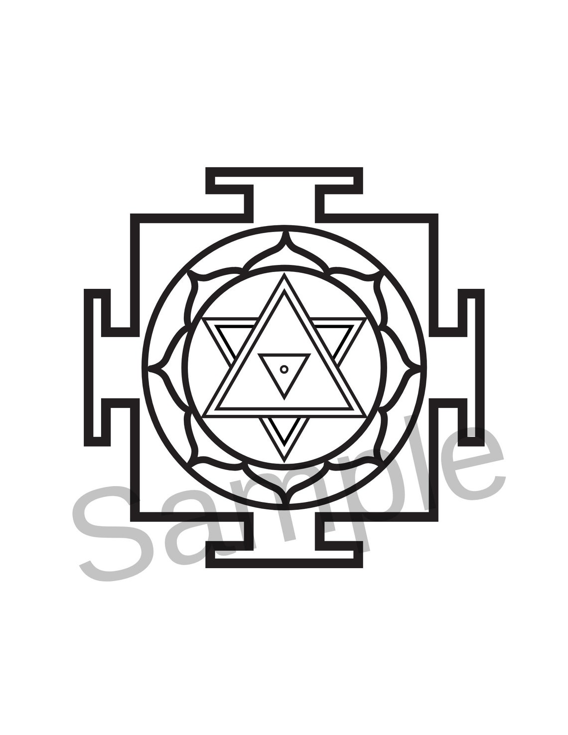Shiva Yantra Coloring Sheet, Educational Bundle, Digital Download, Maha ...
