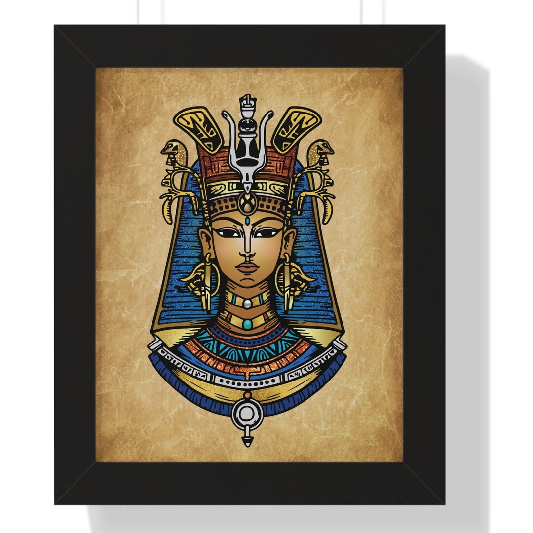 Framed Hathor Print, Wall Art, Egyptian Goddess, Egyptian Art, Home ...
