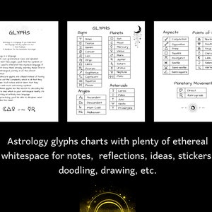 Astrology Glyphs and Practice Pages - Etsy