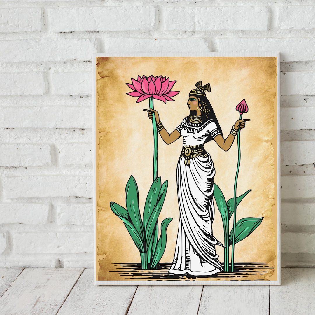 Queen Nefertiti Art Print: Egyptian Goddess, Ancient Kemet (digital ...