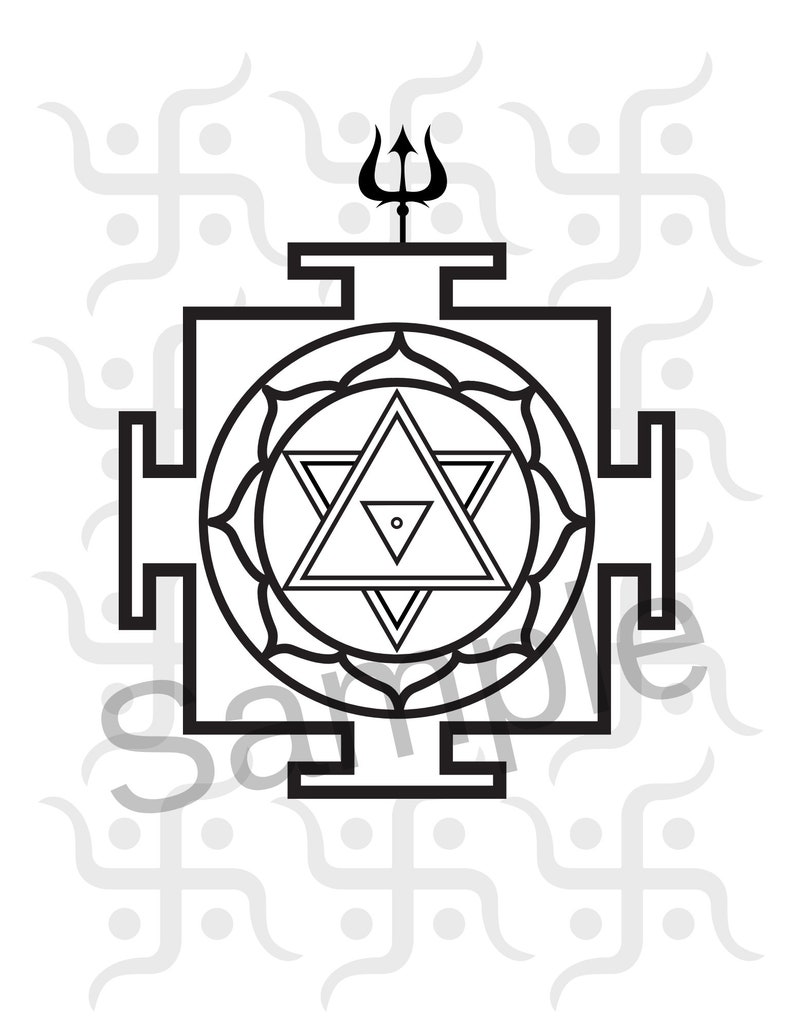Shiva Yantra Coloring Sheet, Educational Bundle, Digital Download, Maha ...