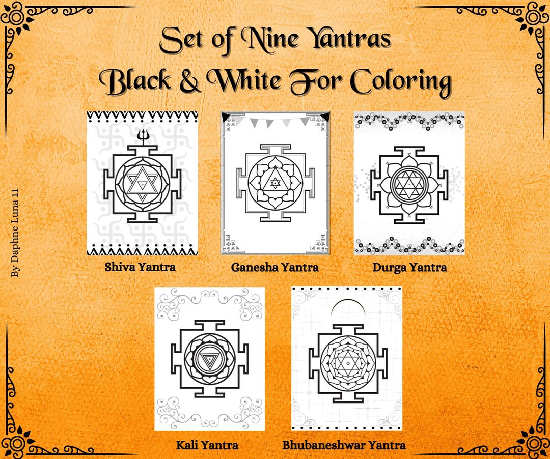 Yantra Coloring Sheets: Navaratri, Deities, Hindu Goddess, Hindu Gods ...
