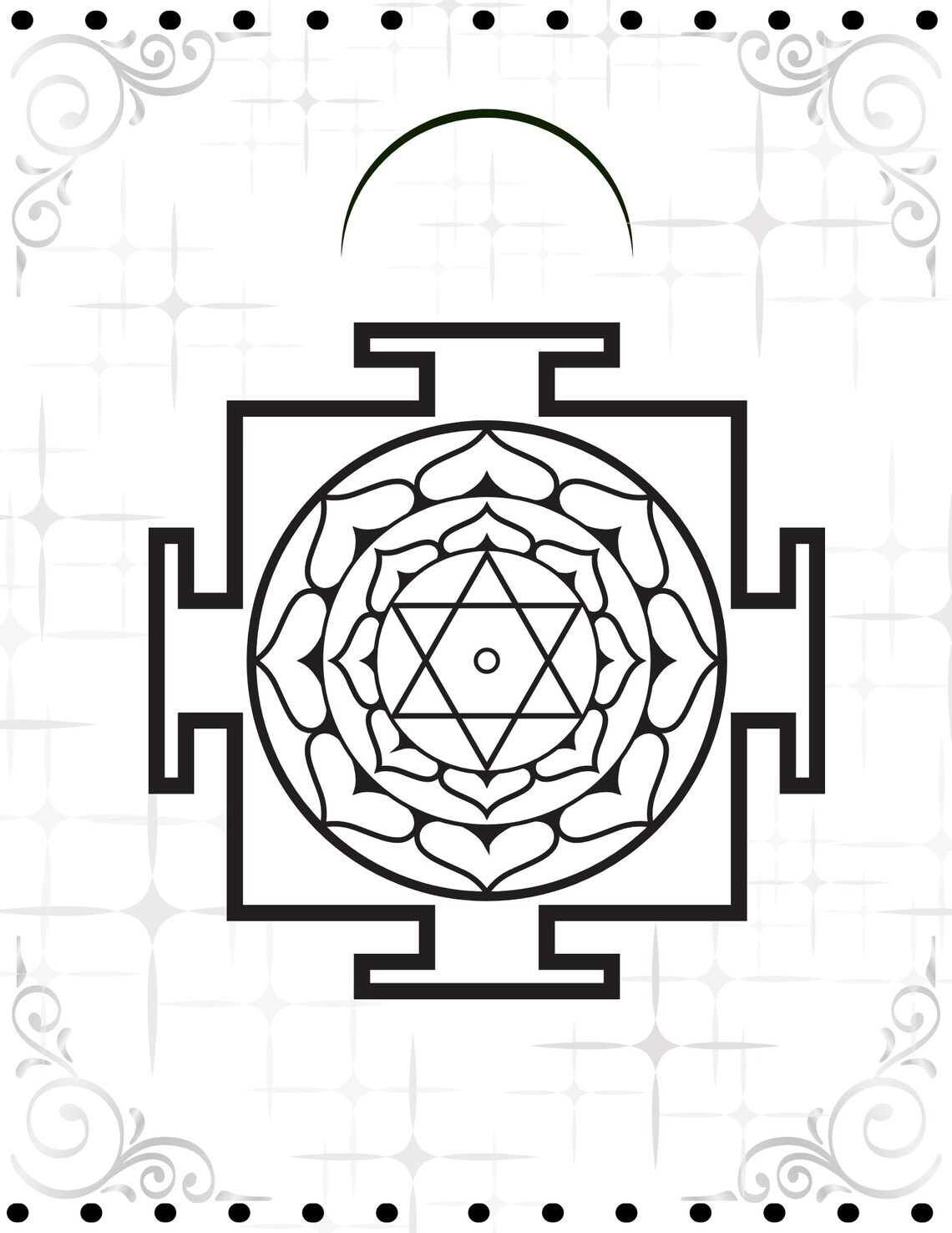 Set of Nine Yantras Coloring Sheets Sacred Geometry Digital - Etsy