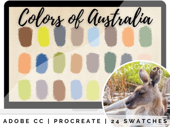 Wildlife Color Palette Colors of Australia Kangaroo Colors - Etsy