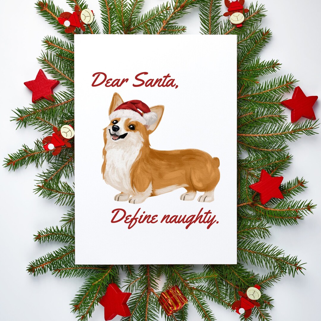 Printable Watercolor Dog Christmas Card, Pet Holiday Card, Dog Mom Card ...