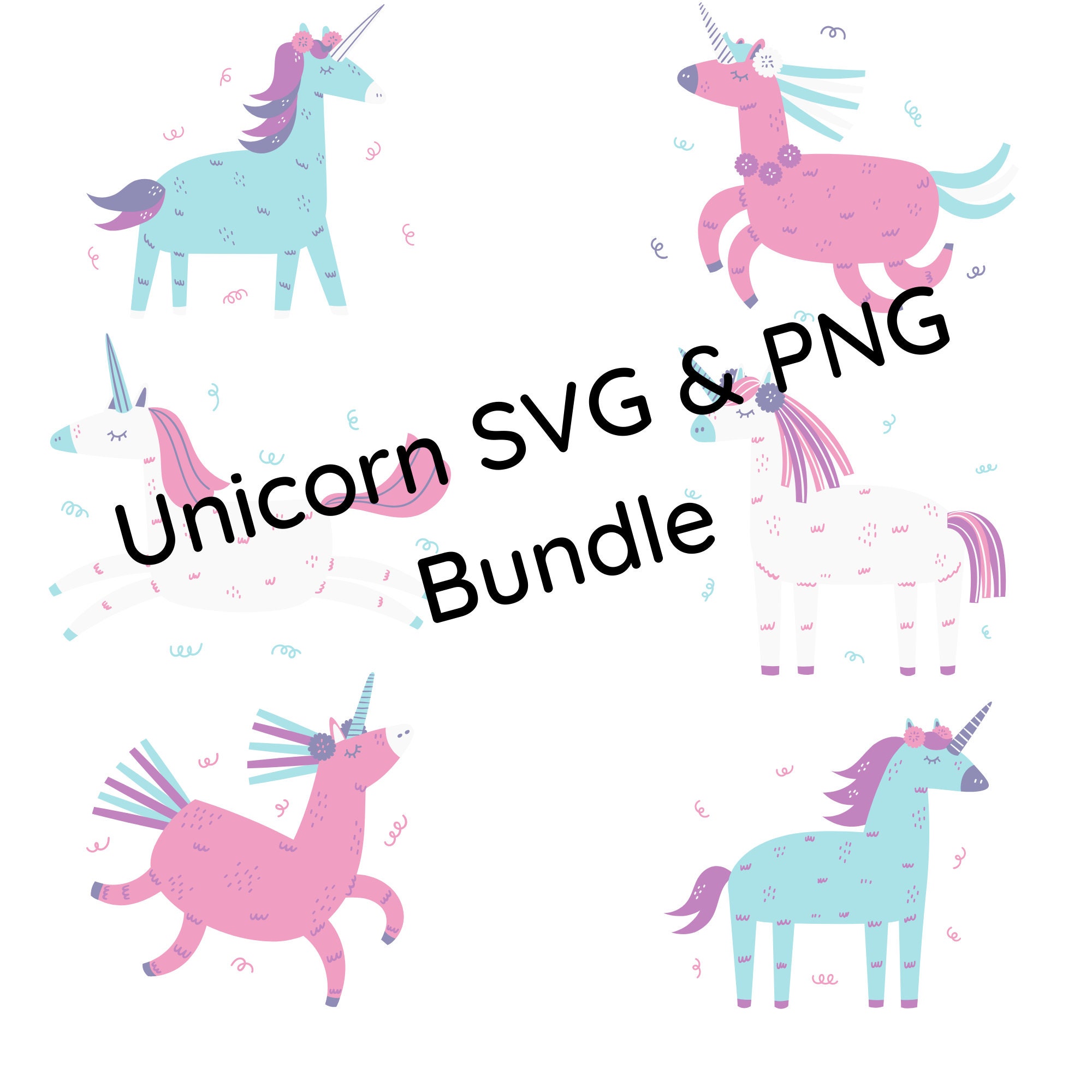 Bundle Unicorn SVG, Bundle Unicorn PNG, Unicorn Clip Art, Unicorn ...