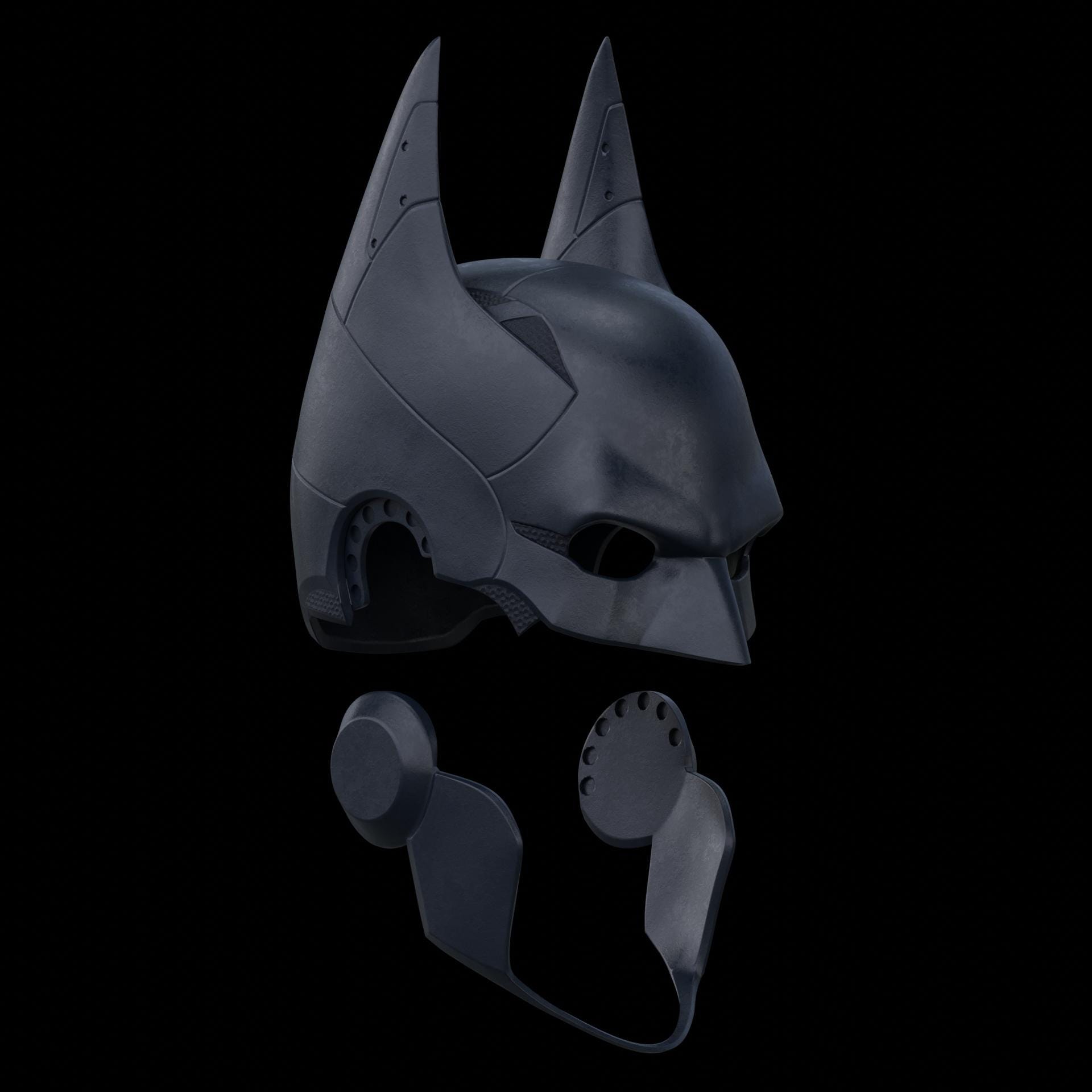 Arkham Batman Cowl SSKTJL 3D PRINTABLE FILE - Etsy