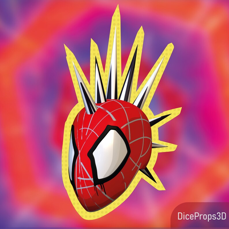 Spider-punk Mask / Faceshell - Across the Spiderverse - 3D Printable ...