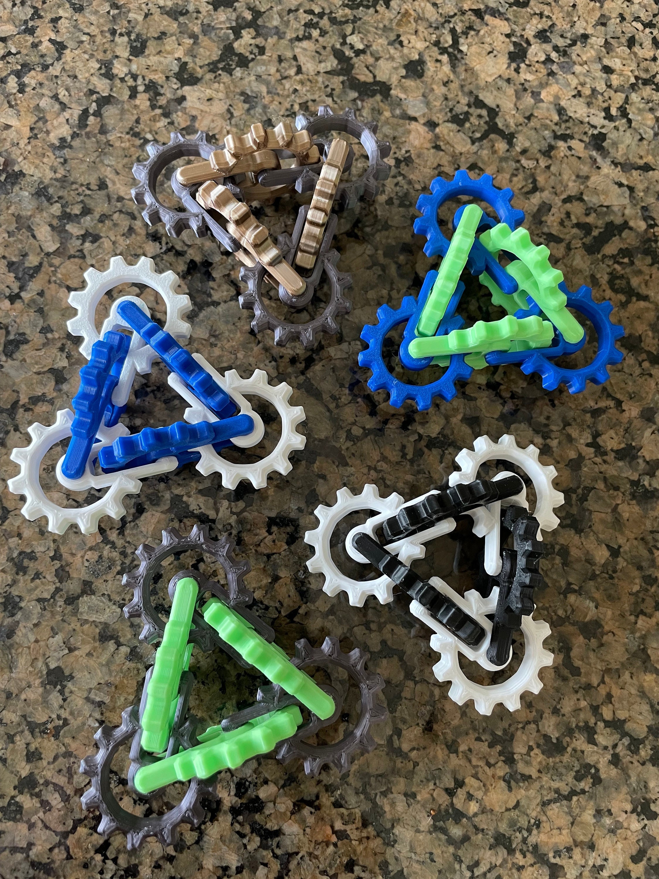 Kinetic Gear Fidgets Over 60 Color Combos - Etsy