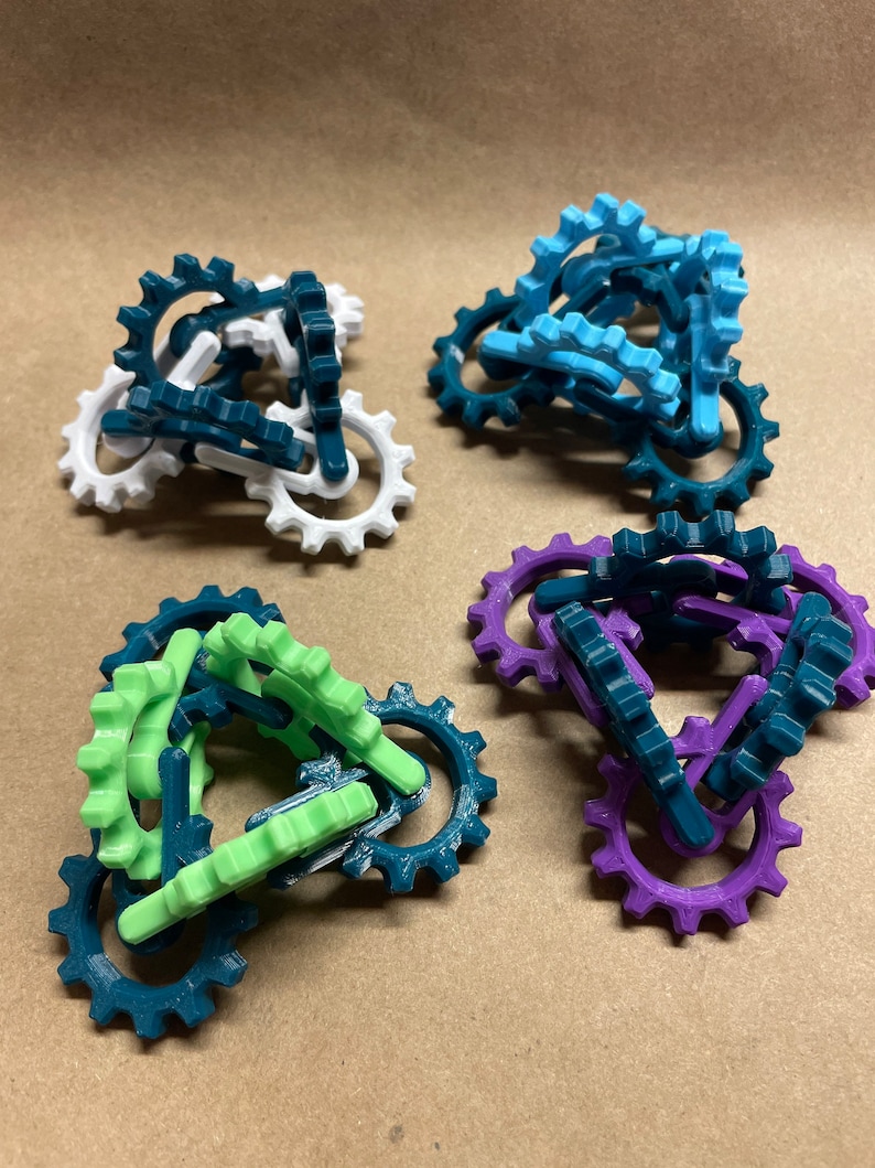 Kinetic Gear Fidgets Over 60 Color Combos - Etsy
