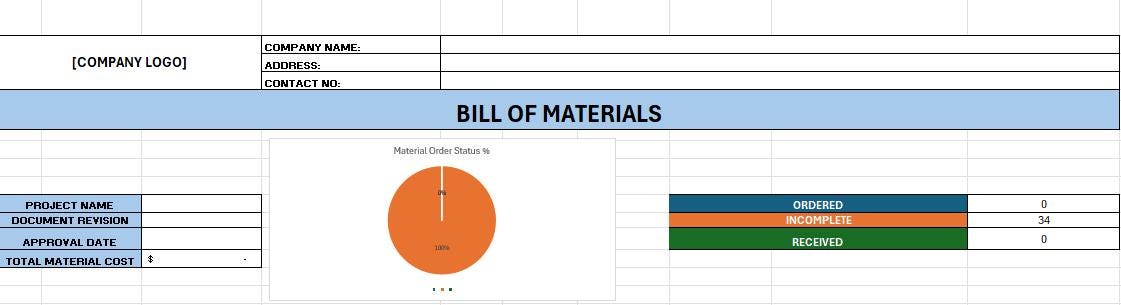 Engineering - Bill of Materials - Etsy