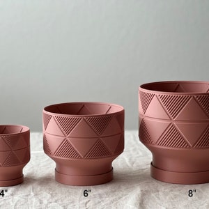 Lightweight Planter Pot | Blush Pink | 4",6" and 8" Sizes - Etsy