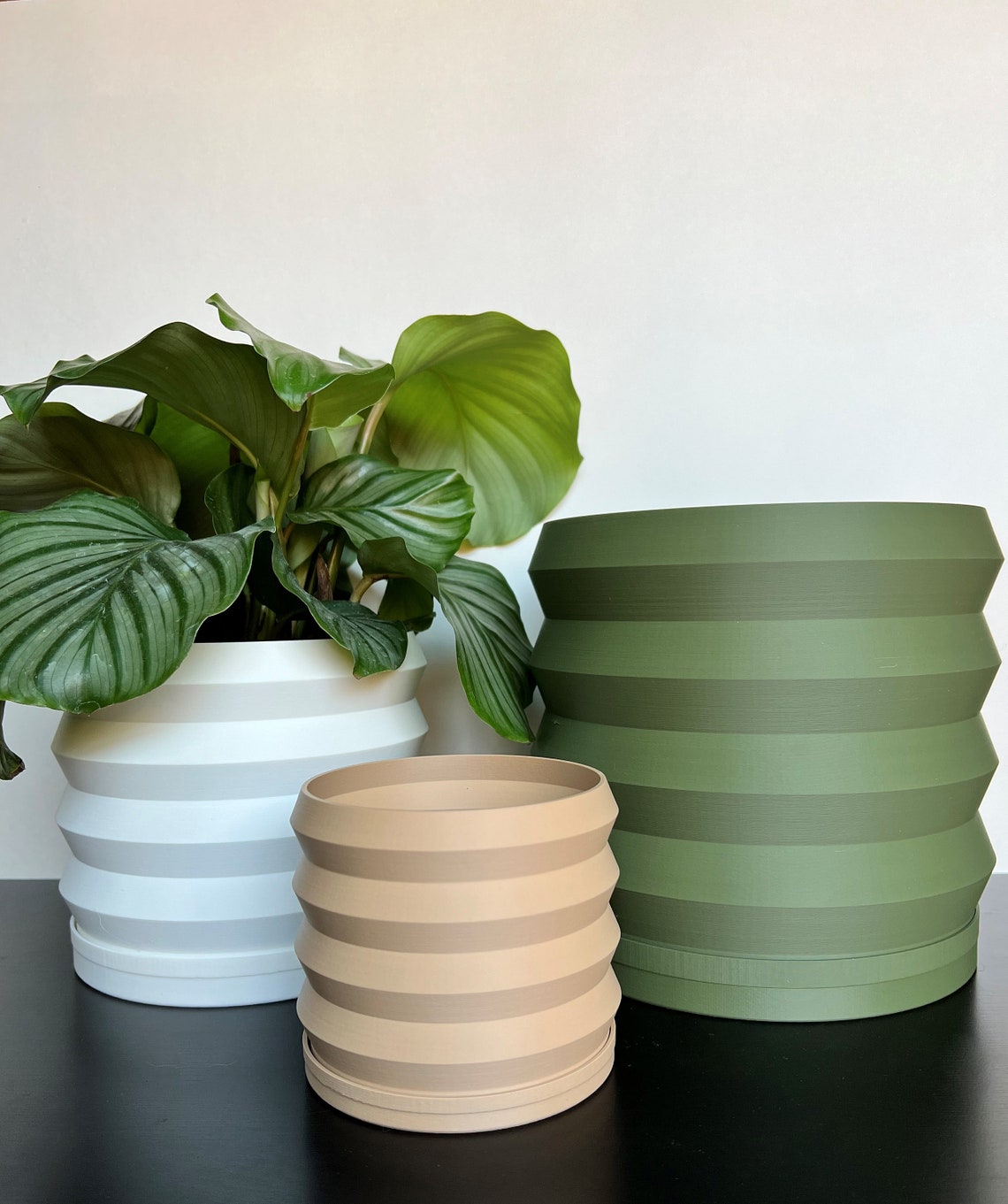 Lightweight Planter Pot Black 46 and 8 | Etsy