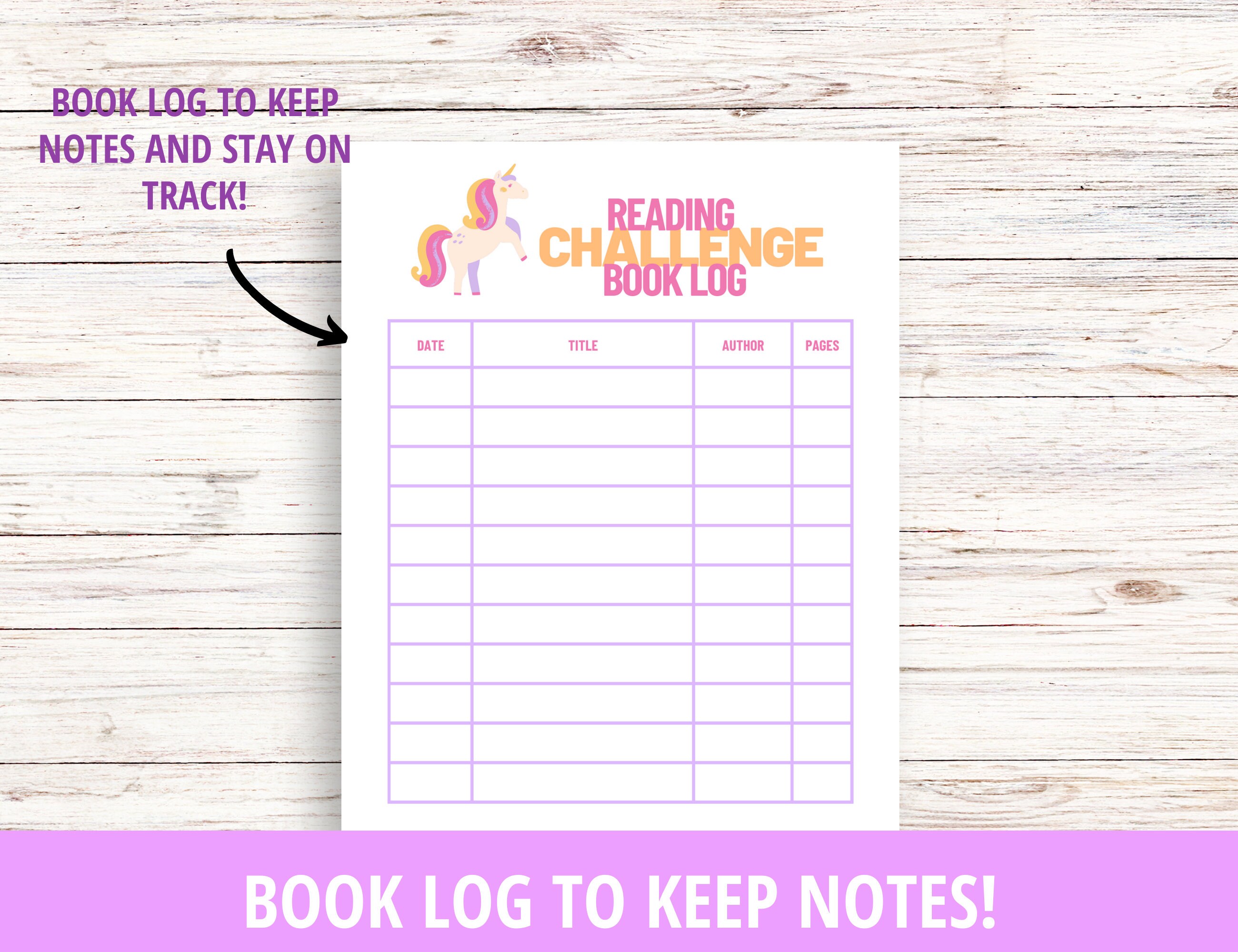 Reading Tracker Chart for Kids, Unicorn Reading Tracker Challenge ...
