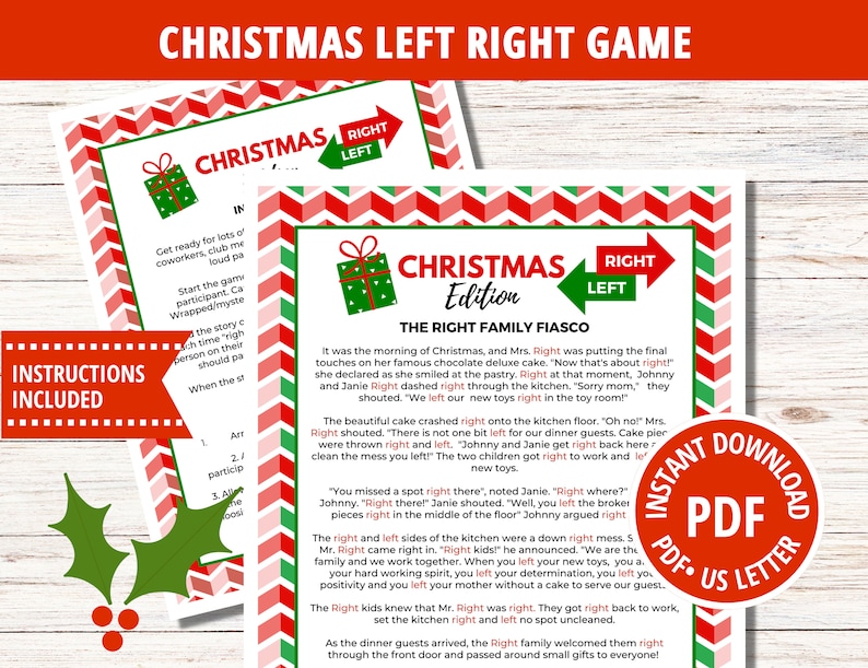 Left-right Game, Fun Christmas Games, Family Reunion Games, Christmas ...