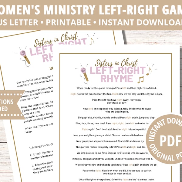 Right Left Game Women - Etsy