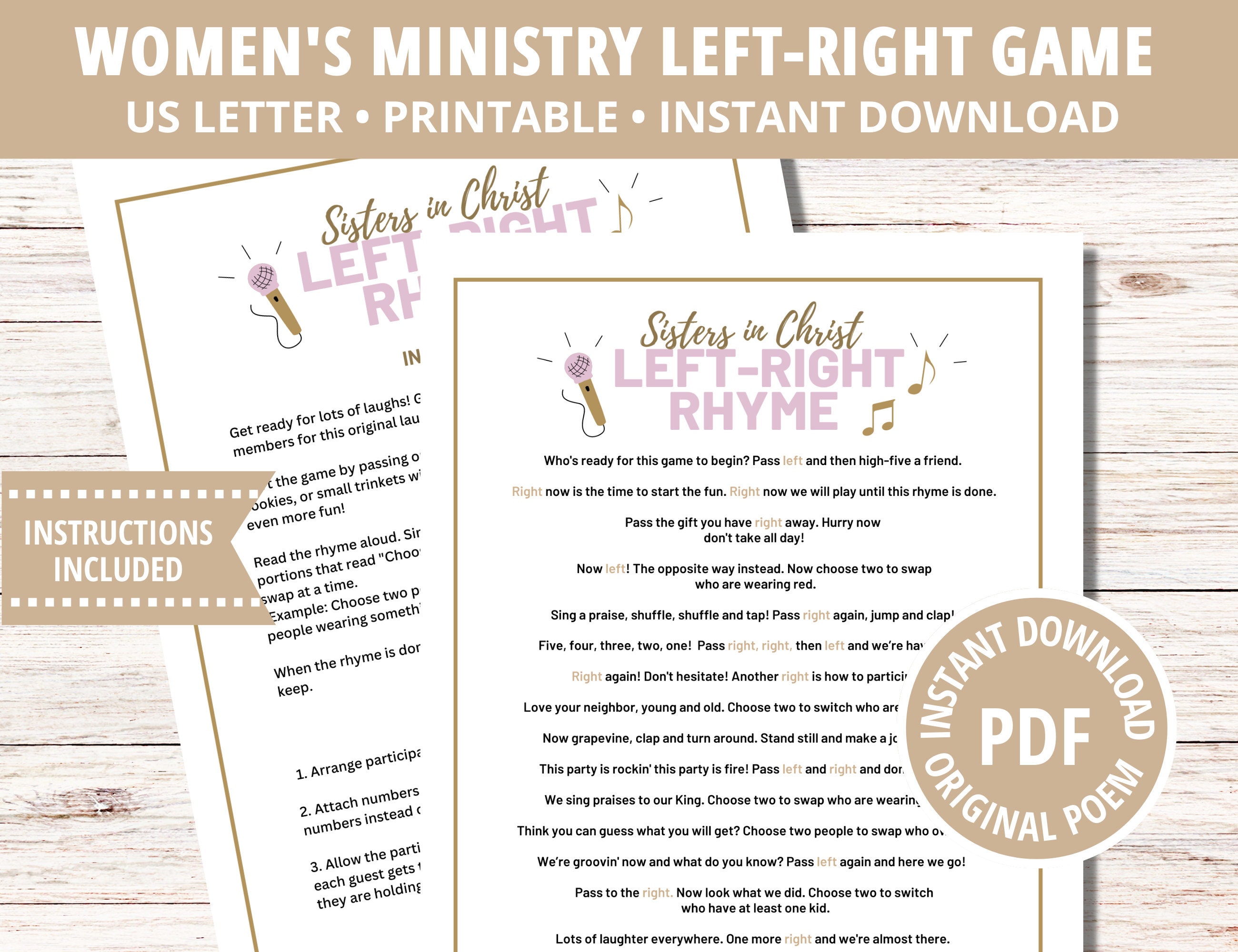 Pass the Gift, Left Right Game, Left Right Poem, Church Games, Bible ...