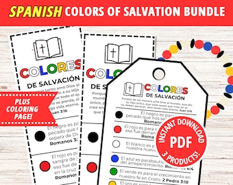 Colors of Salvation Card Bundle, Printable Gospel Card, Gospel Card ...