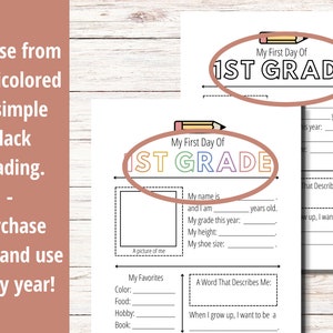 Boho Back to School Interview, First Day of Questionnaire, Homeschool ...