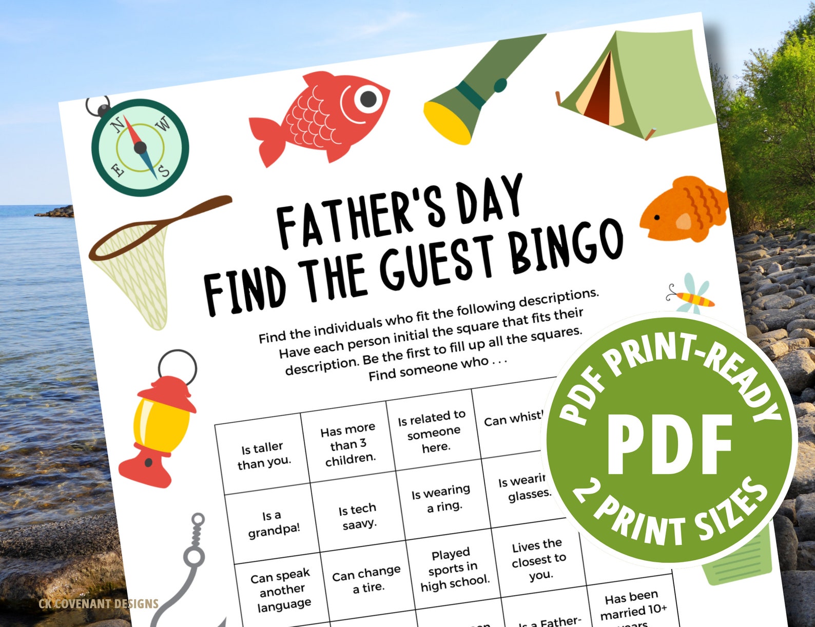 Fathers Day Game, Fathers Day Find the Guest Bingo, Fathers Day Party ...