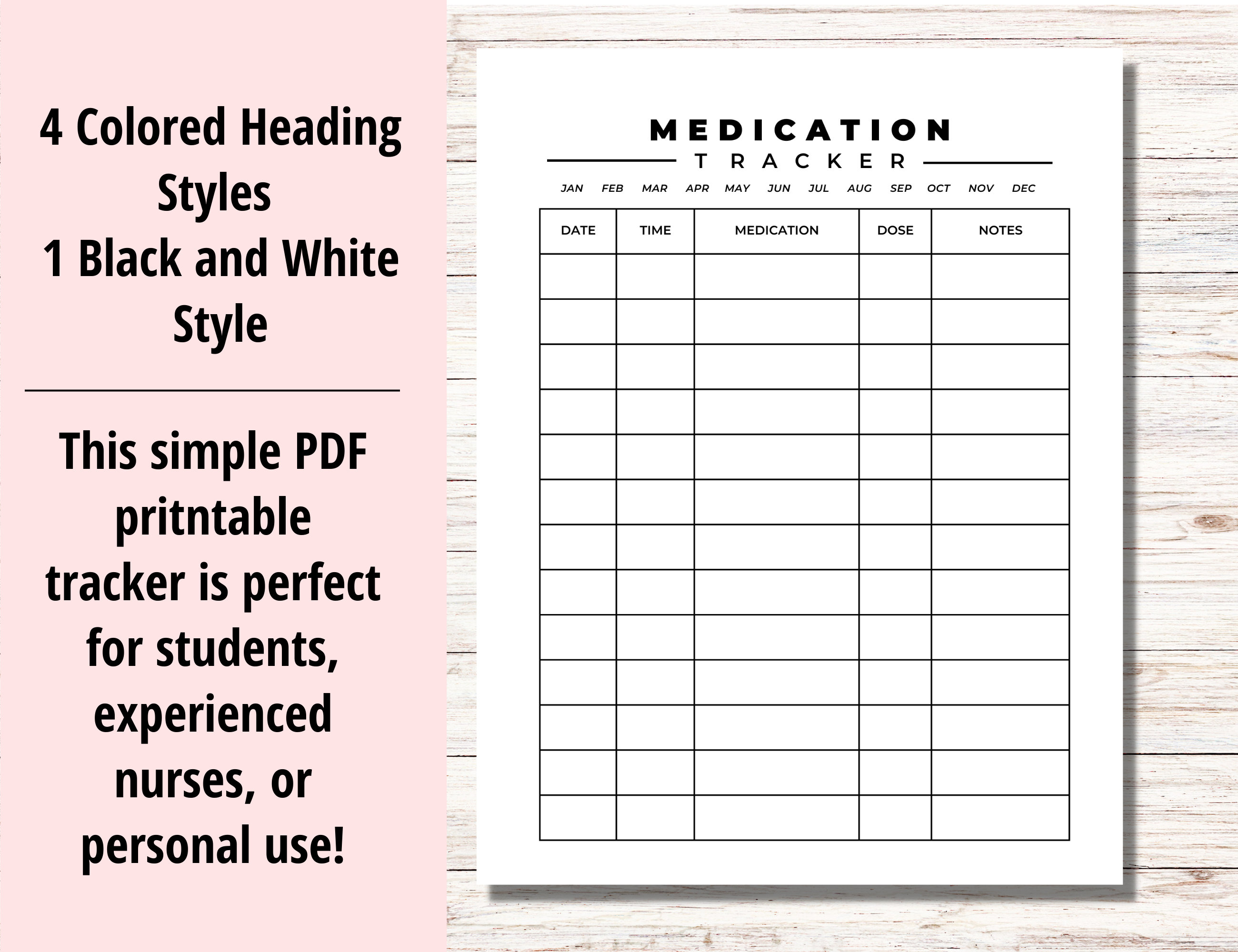 Medication Tracker Printable, Medication Tracker, Medication Log ...