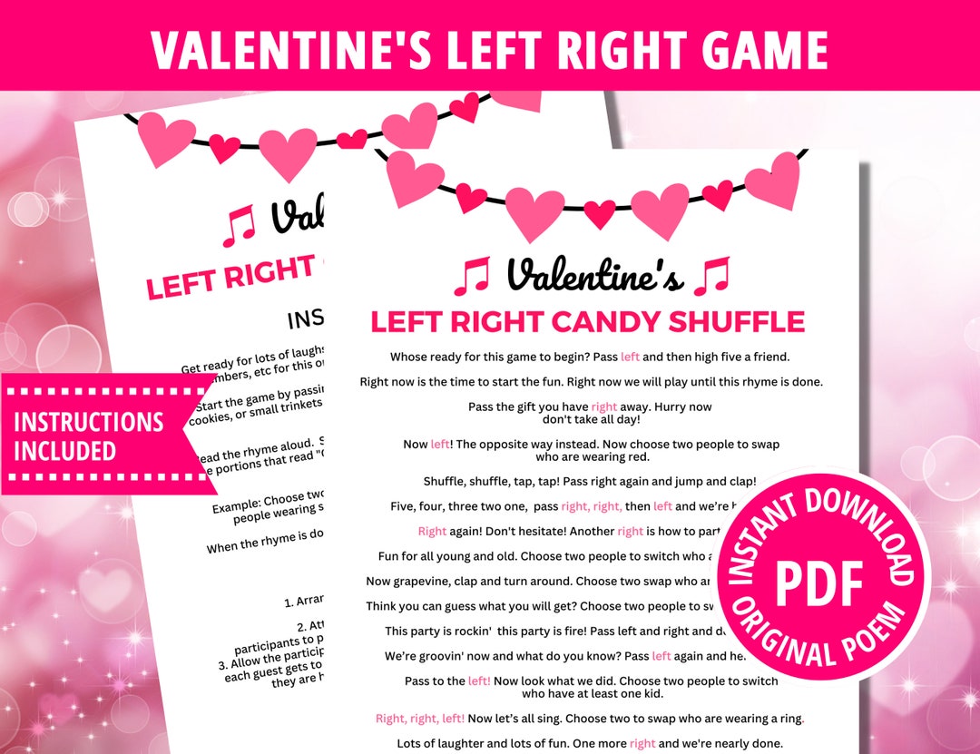 Left-right Game, Valentines Day Party, Valentines Party Games, Pass the ...