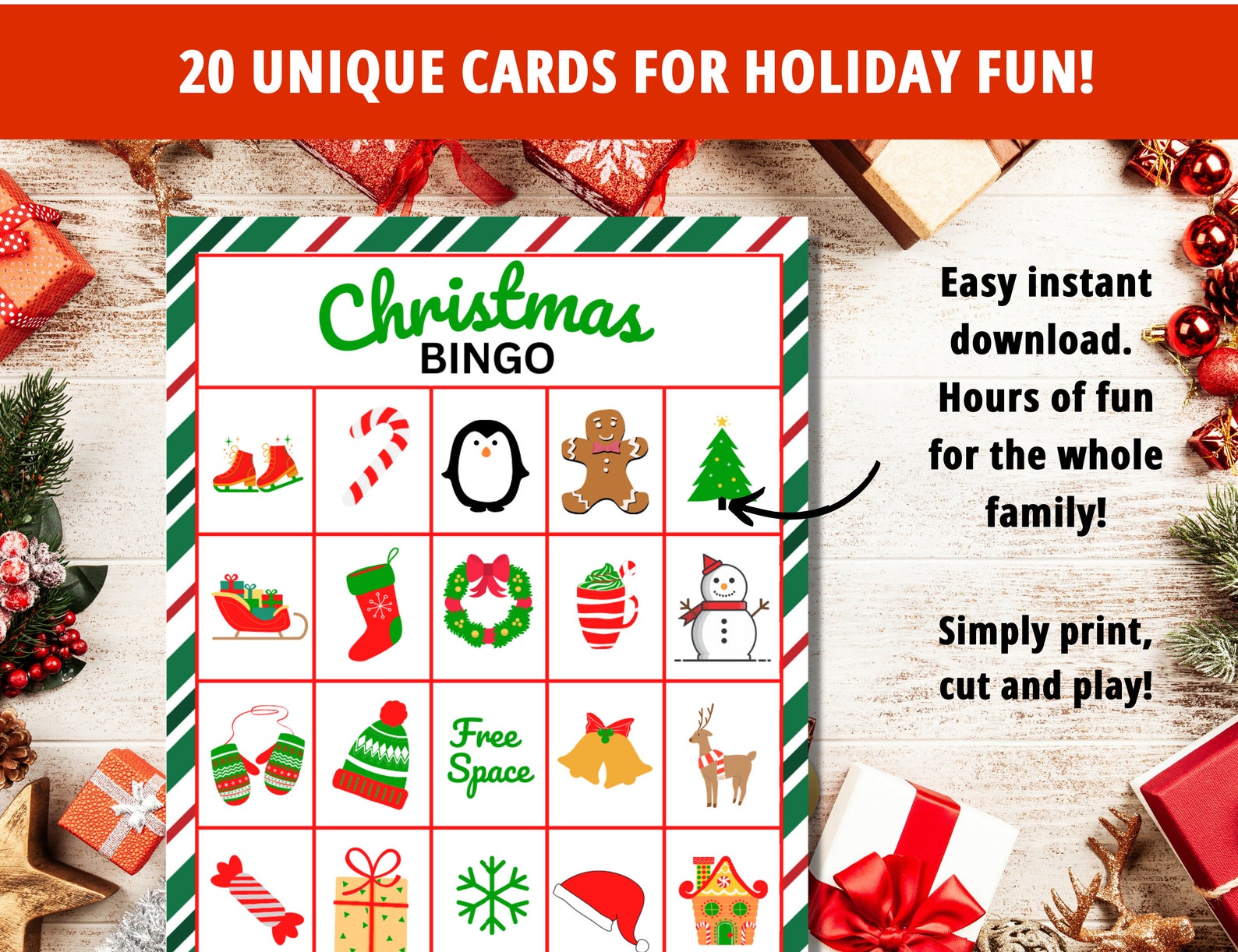 Christmas Bingo, Festive Fun, Fun Christmas Games, Christmas Party ...