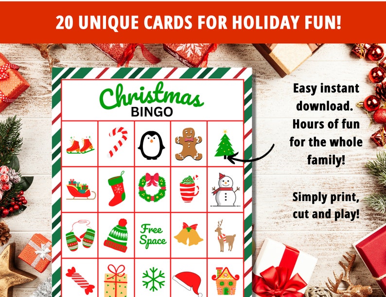 Christmas Bingo, Festive Fun, Fun Christmas Games, Christmas Party ...