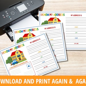 Home Address Activity for Kids, I Know My Address Worksheet, Address ...