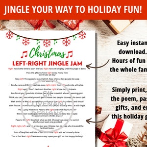 Festive Fun, Left Right Game, Christmas Printable, Christmas Game, Gift ...