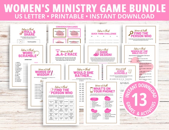 Women's Ministry Game Bundle Bible Games Find the Guest - Etsy