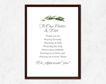 Pastor's Wife First Lady Personalized Appreciation Photo Name Poem Gift ...