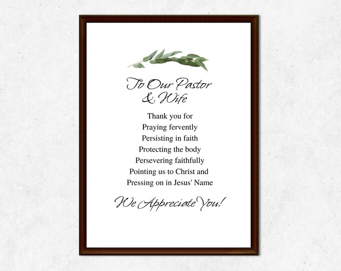 Pastor's Wife First Lady Personalized Appreciation Photo Name Poem Gift ...