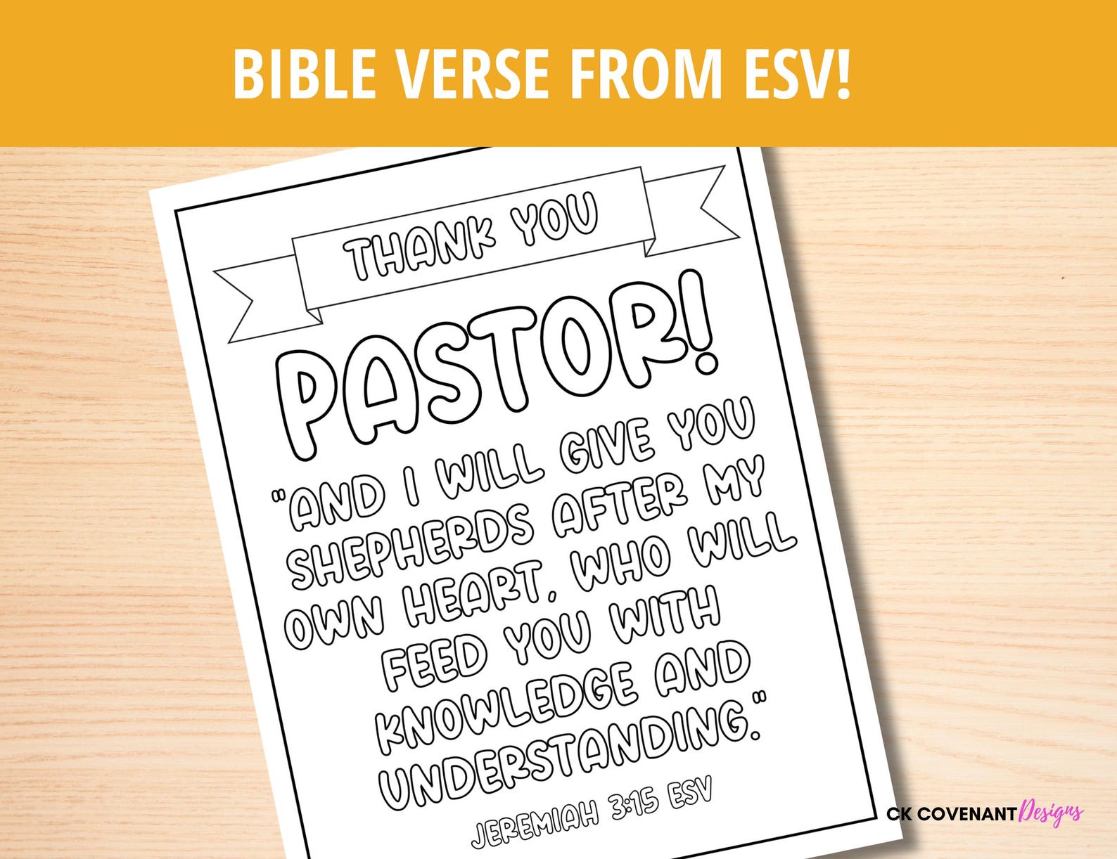 Pastor Appreciation Gift, Coloring Pages, Children's Ministry Clergy ...