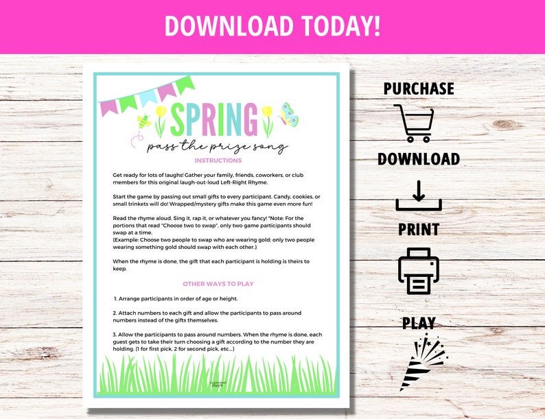 Left Right Game, Left Right Poem, Spring Games, Gift Exchange Game ...