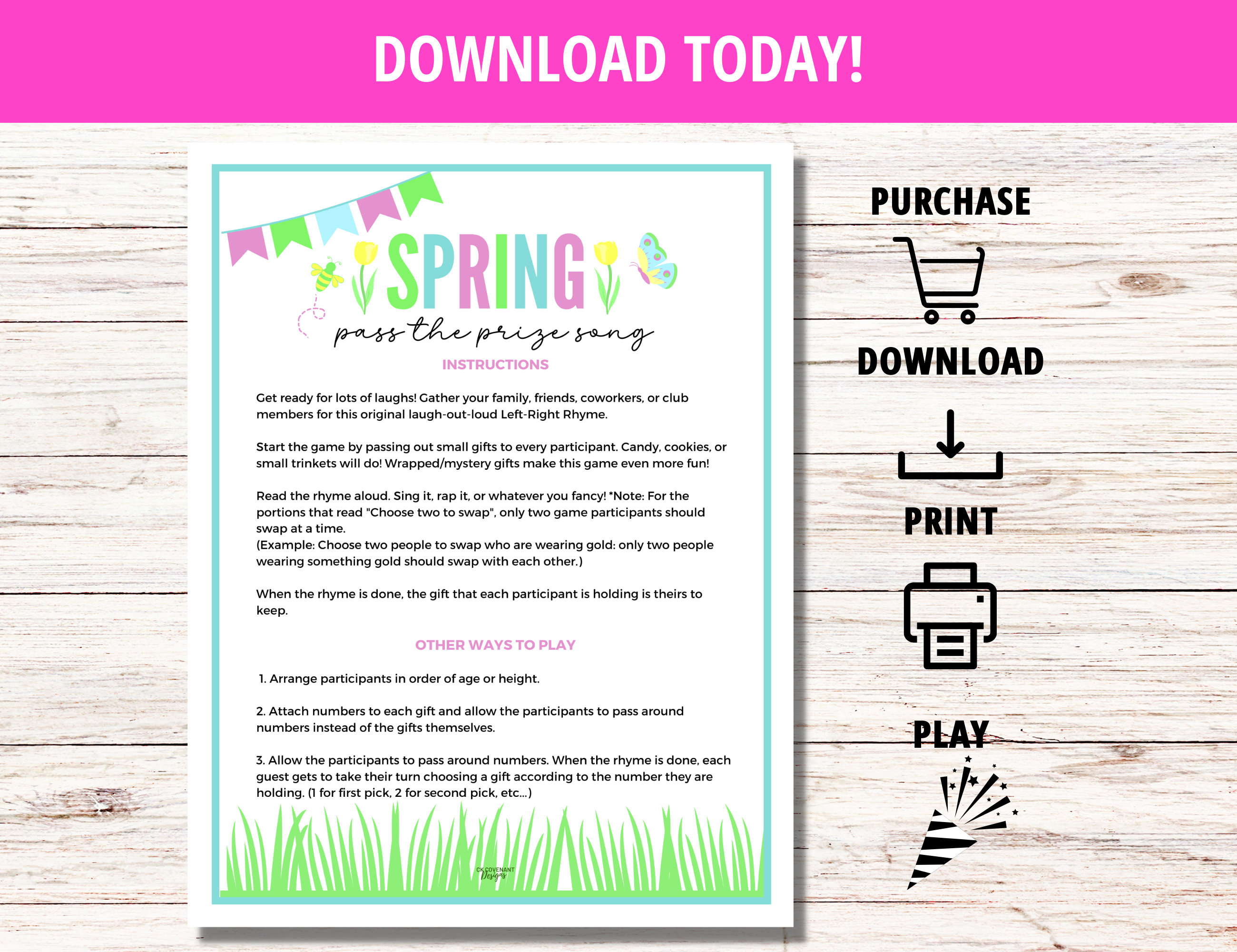 Left Right Game, Left Right Poem, Spring Games, Gift Exchange Game ...