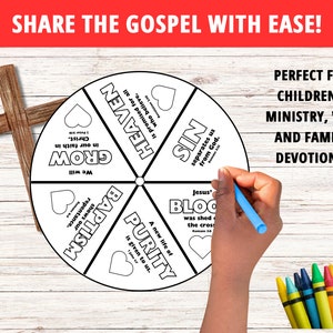 Salvation Color Wheel, Printable Bible Verse Activity, Colors of the ...