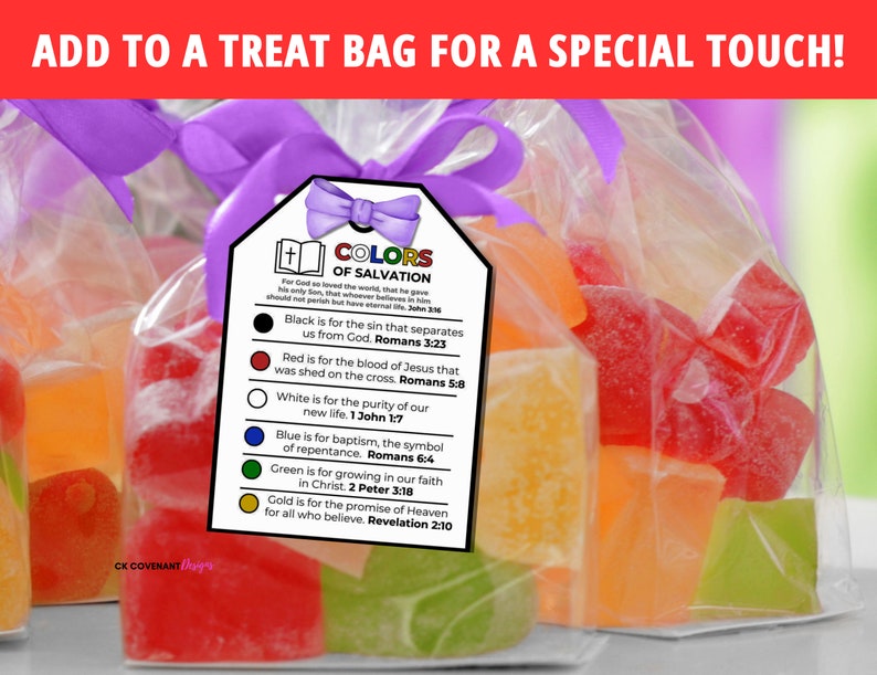 Colors of Salvation Card Bundle, Printable Gospel Card, Gospel Card ...