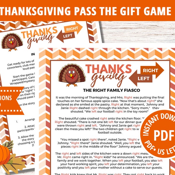 Family Reunion Left Right Game - Etsy