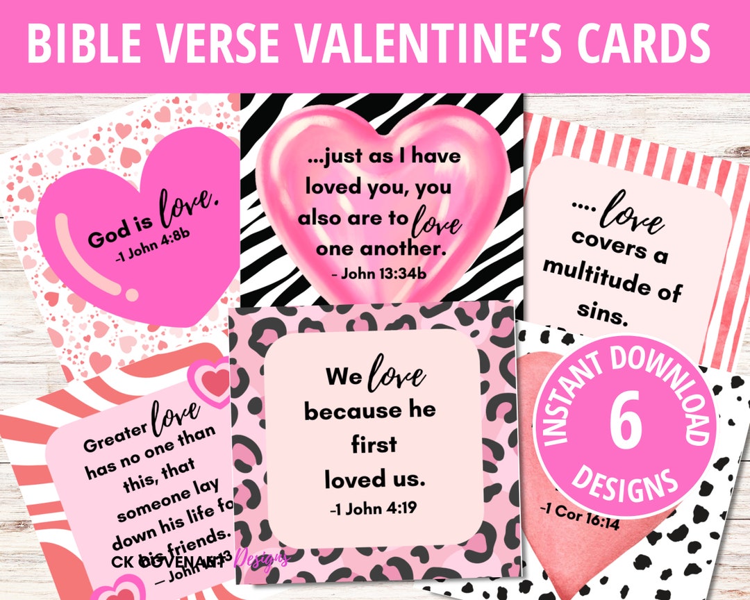 Valentine’s Cards, Bible Verse Valentine’s, Christian Valentine’s Cards ...