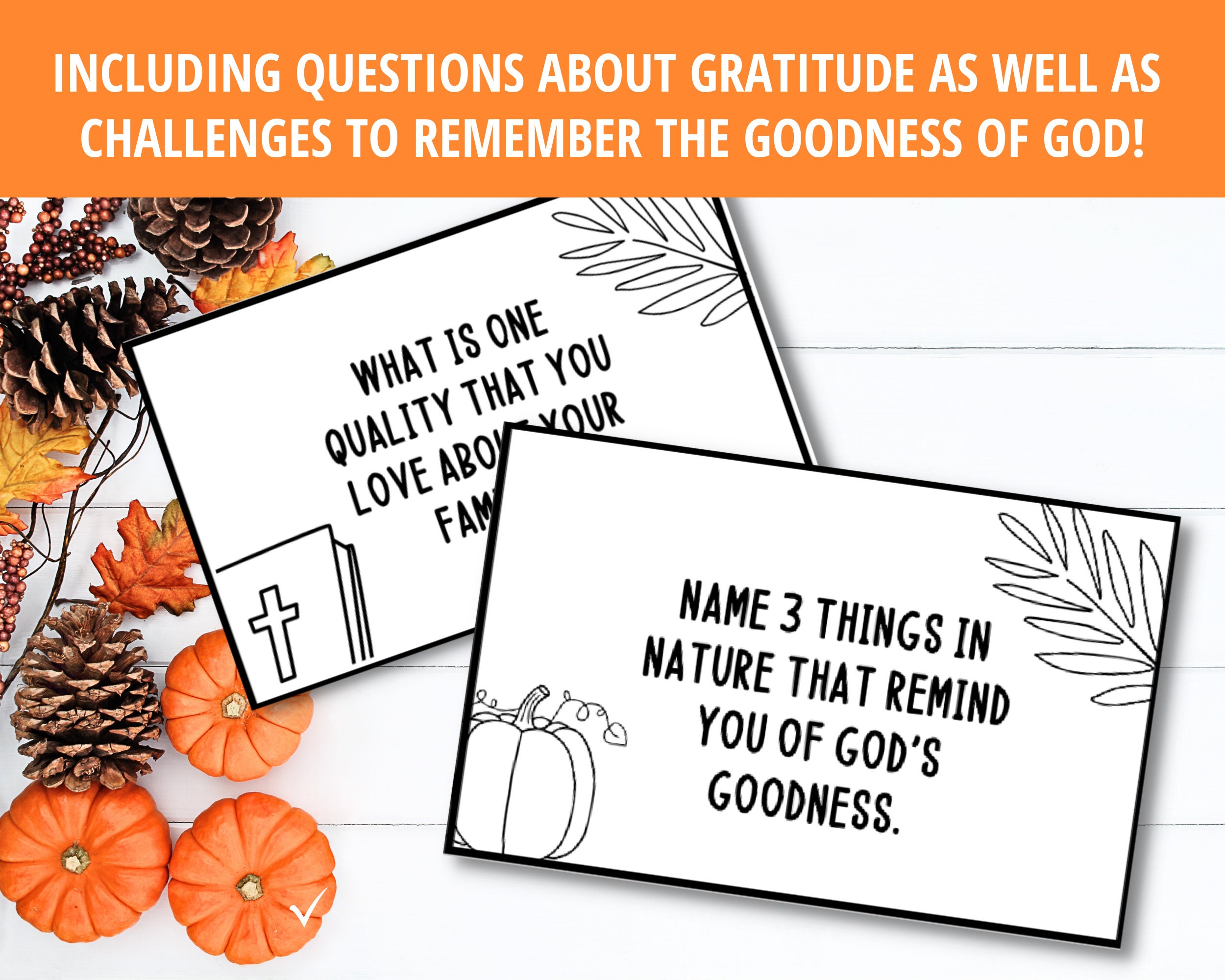 Bible Conversation Starters for Thanksgiving, Family Conversation Cards ...