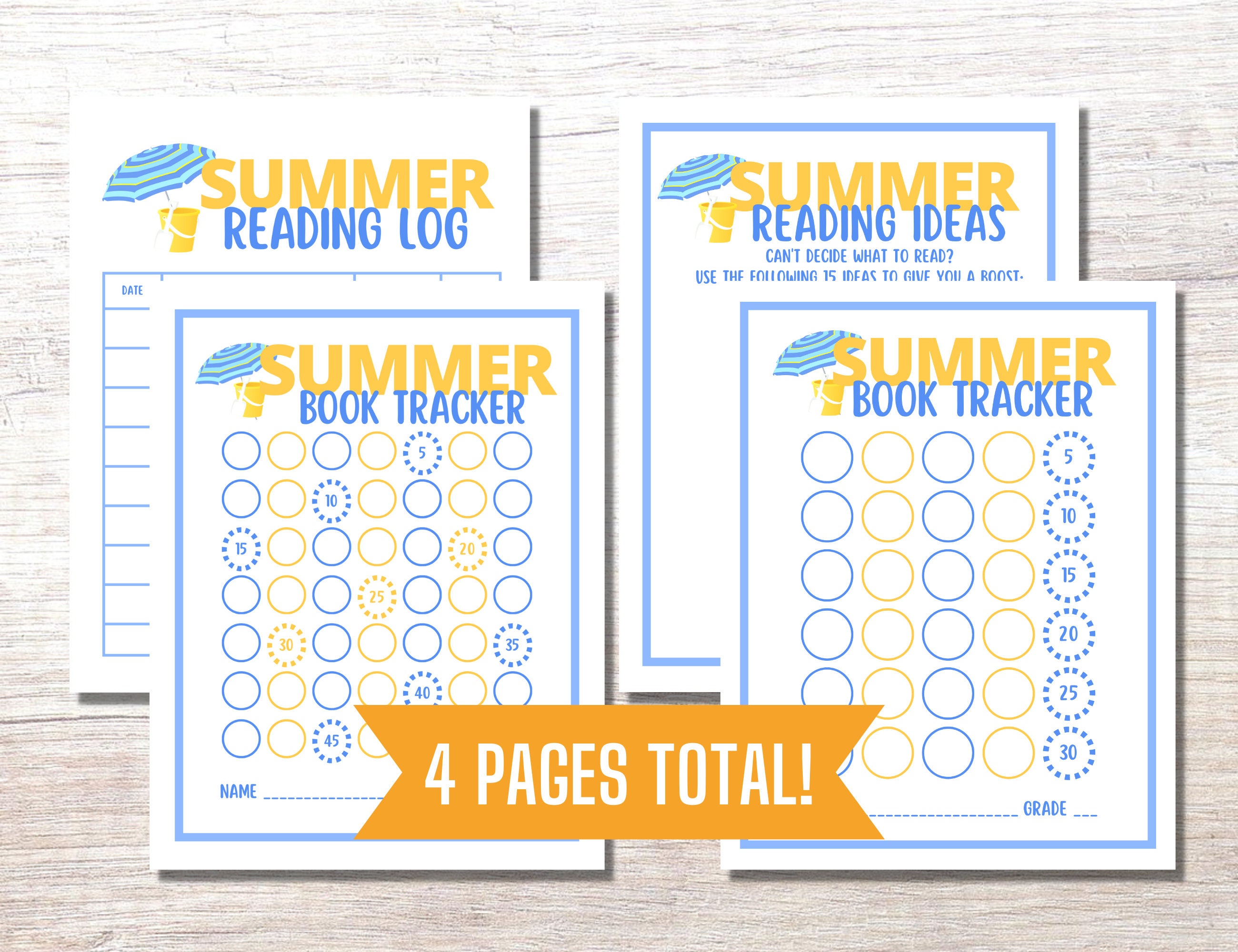Summer Reading Challenge for Kids, Summer Reading Tracker, Reading ...
