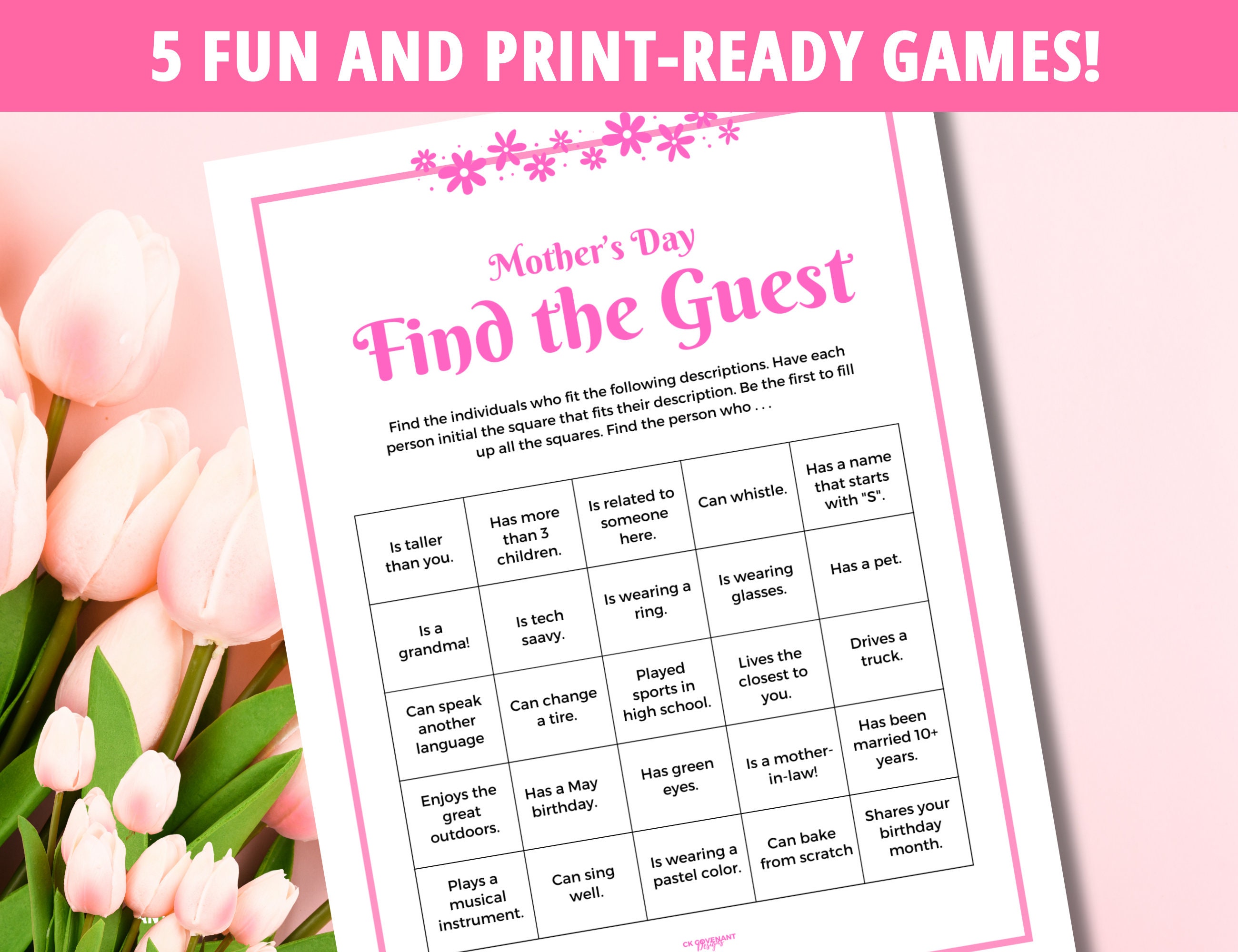 Mothers Day Game Bundle, Printable Mothers Day Games, Mothers Day Gift ...