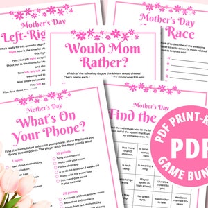 Mother’s Day Game Bundle, Printable Mother’s Day Games, Mother’s Day ...