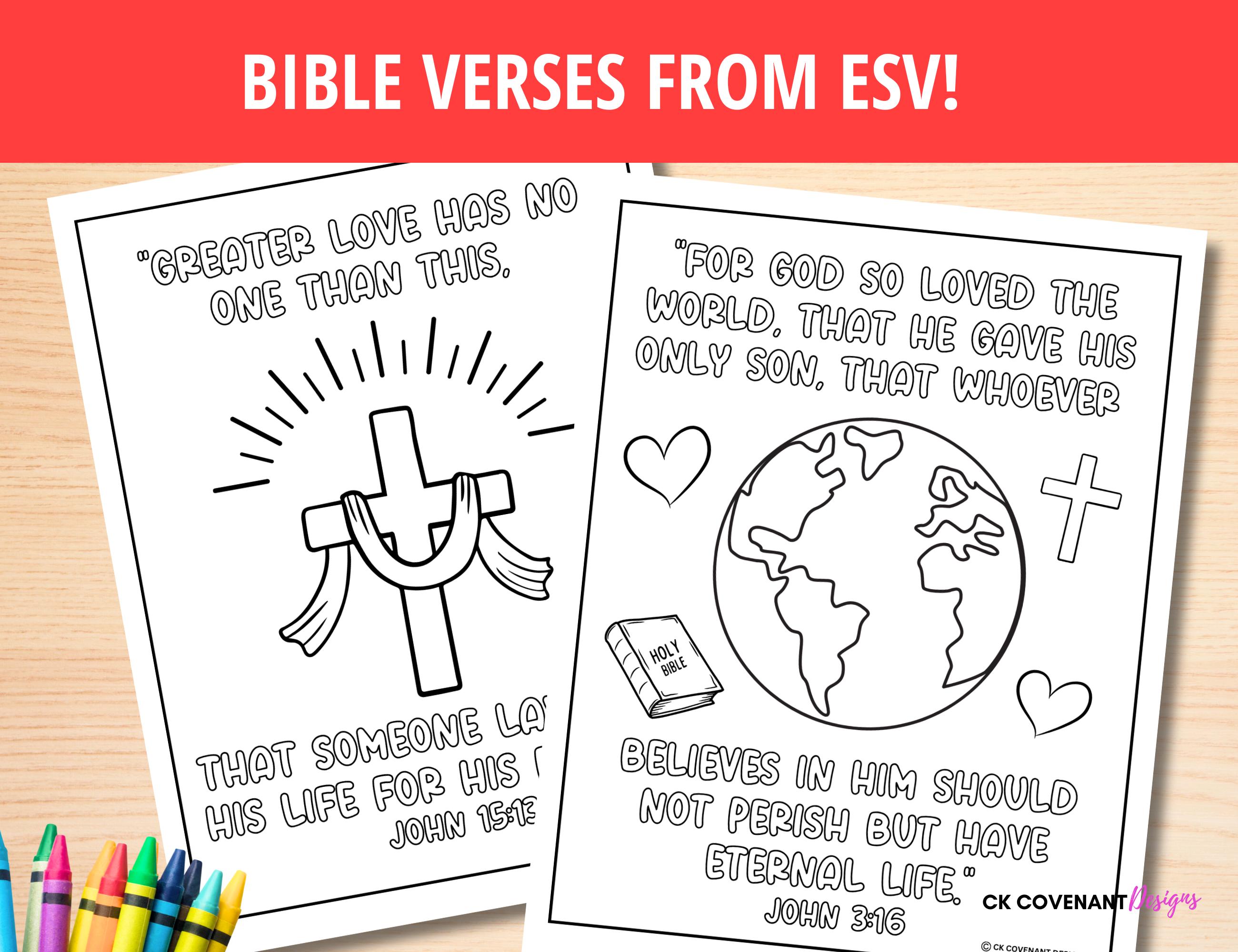 Valentine's Day Coloring Pages, Bible Verse Coloring Pages, Valentine's ...