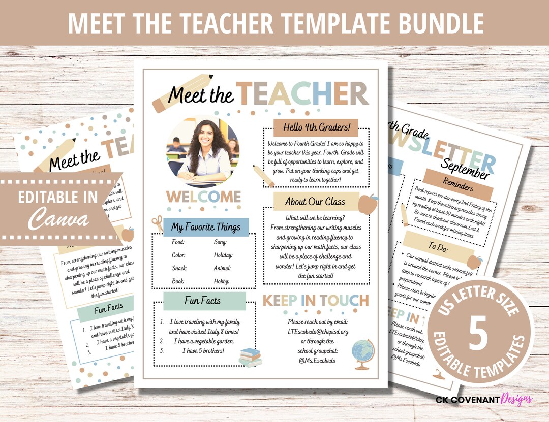 Meet the Teacher, Teacher Template, Editable Meet the Teacher Template ...