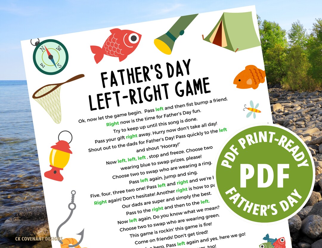 Left-right Game, Father’s Day Left-right Song, Father’s Day Party Games ...