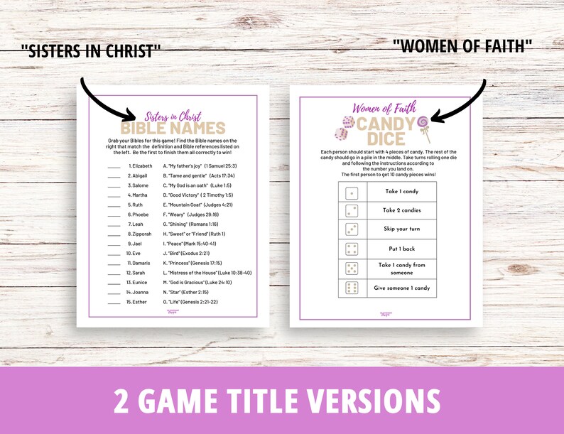 Women's Ministry Game Bundle, Bible Games, Find the Guest Bingo, Women ...